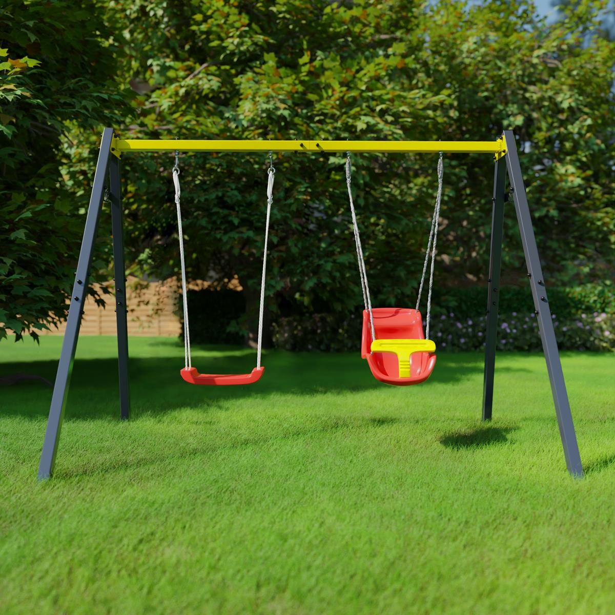 Balançoire double Métal Balançoire et balançoire bébé